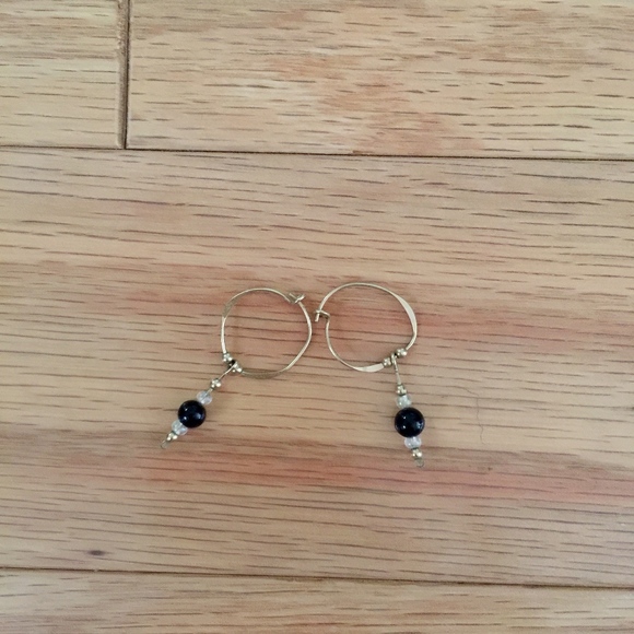 Jewelry | Gold Hoops With Dangle | Poshmark